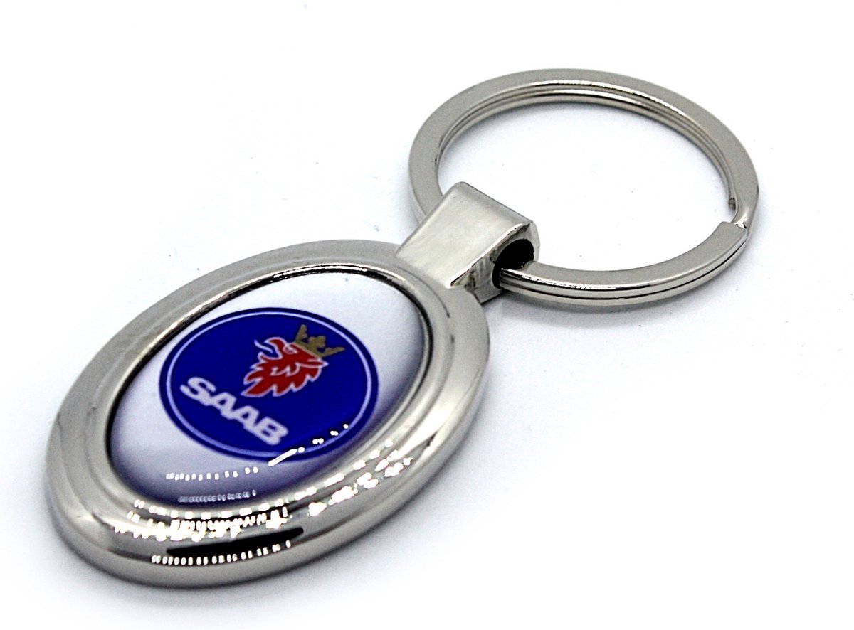 Saab Sleutelhanger | Metaal | Doming | Saab Logo | Keychain Saab ...