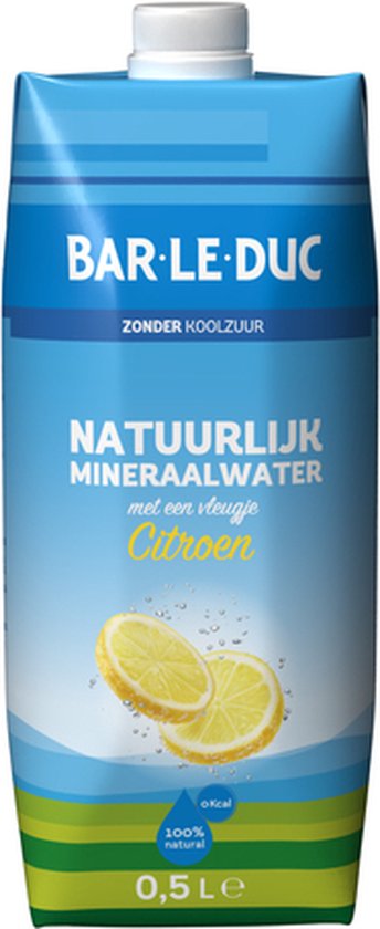 Bar le Duc Mineraalwater citroen koolzuurvrij 50 cl per tetra pak, tray ...