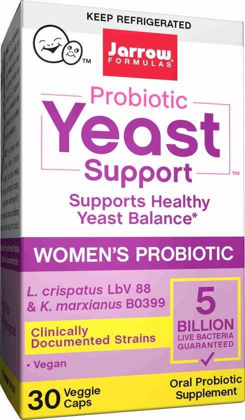 Jarrow Formulas Probiotic Yeast Support 5 miljard 30 capsules ...