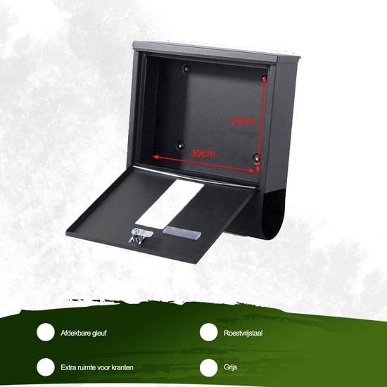 EASTWALL Kranten brievenbus - Wand brievenbus voor post en kranten ...