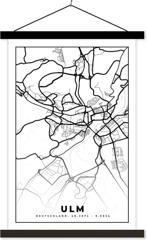 Posterhanger incl. Poster - Schoolplaat - Plattegrond - Ulm - Kaart ...