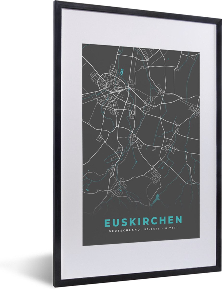 Fotolijst incl. Poster - Kaart – Plattegrond – Stadskaart – Euskirchen ...