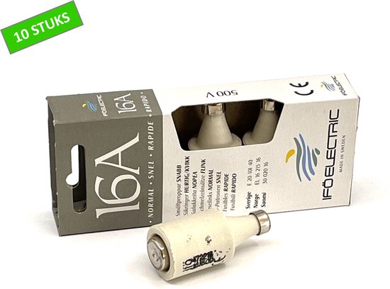 IFÖ ELECTRIC zekering 16A - D patronen - Stoppen - Smeltveiligheid ...