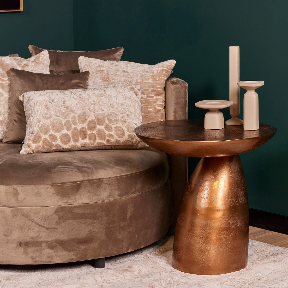 Table d'appoint 55x55x55 cm Aluminium | bol.com