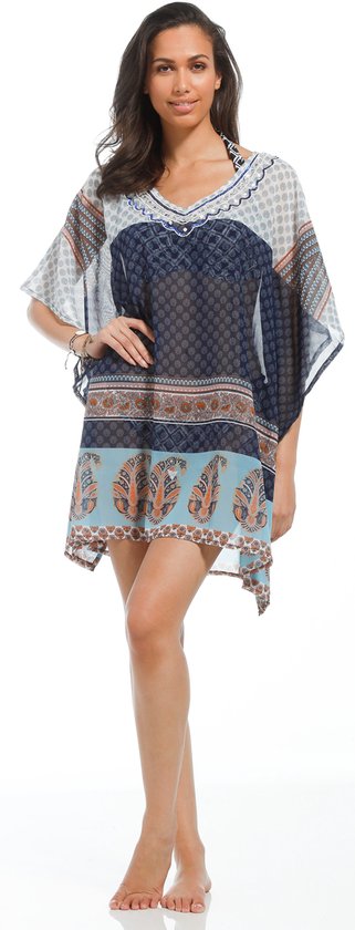 Pastunette Beach - Blue Waves - Kaftan - Blauw - One Size | bol.com
