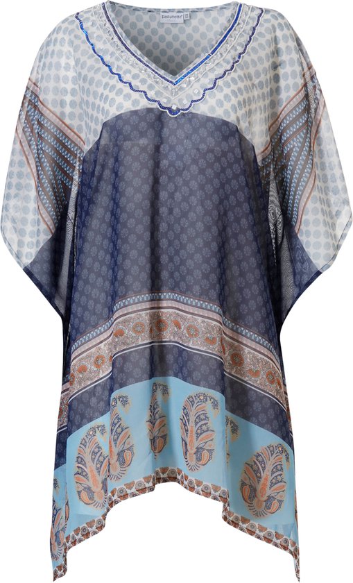 Pastunette Beach - Blue Waves - Kaftan - Blauw - One Size | bol