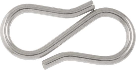 Stainless Steel S Haak Sluiting (13 x 7 x 1 mm) Antiek Zilver (10 stuks ...