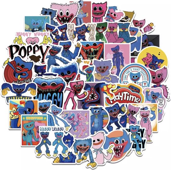 Huggy Wuggy Stickers - 50 Stuks - Poppy Playtime - Roblox - Kissy Missy ...