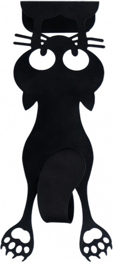 deurhanger kapstok kat 21 x 9 x 8 cm metaal zwart | bol.com