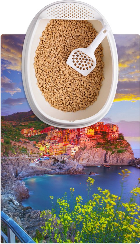 XXL Kattenbakmat - Placemat kat - Kattenbak mat - Oranje gekleurde ...