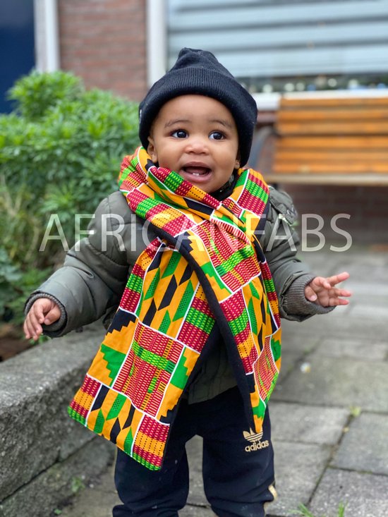 Warme Sjaal voor Kinderen met Afrikaanse print Unisex - Geel / Groene ...