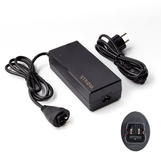 Stella Type 3 Acculader – 42V 2A – Ovale Laadplug met inkepingen (let ...