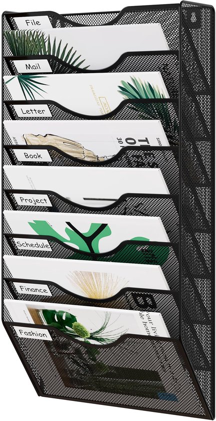 JEBELE 8-vaks tijdschriftenhouder krantenhouder wandgaas ...