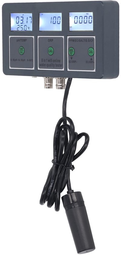 Water Quality Tester, 8 in 1 S.G PH EC SALT ORP TDS CF TEMP Meter WIFI ...