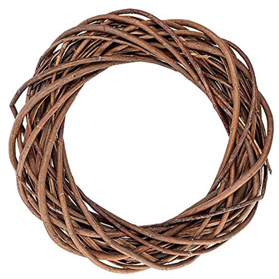 Decoratieve Rieten Krans 30 cm - Houten Krans voor Deur en Versiering | bol