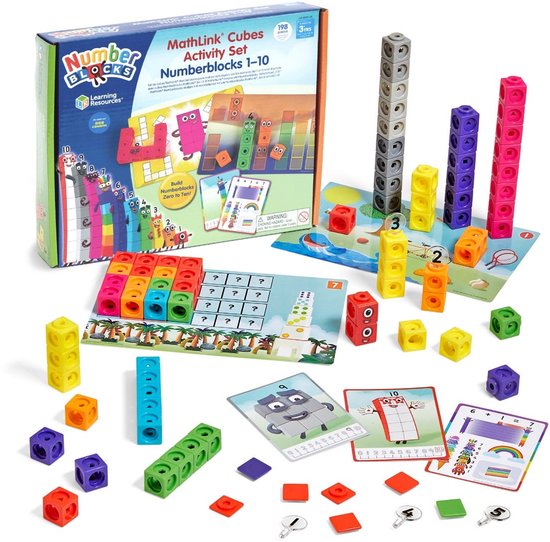 Learning Resources Numberblocks MathLink cubes 1-10 activiteitenset (3 ...