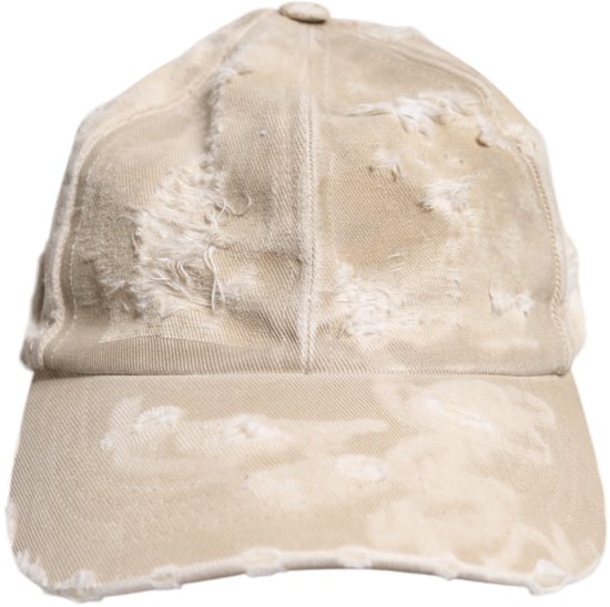 Distressed Baseball Cap - Beige Hats | bol
