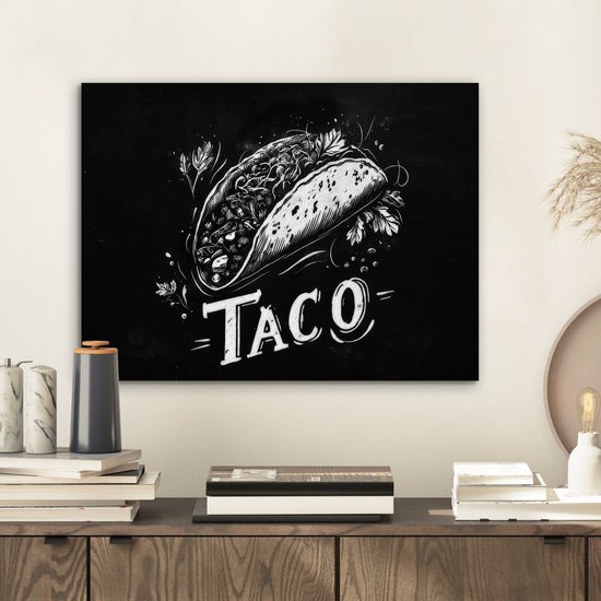 Aluminium schilderij 40x30 cm - Wanddecoratie metaal - Taco - Kruiden ...
