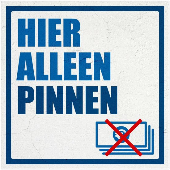 Hier alleen pinnen bord - Sign Again materiaal - 15 x 15 cm | bol