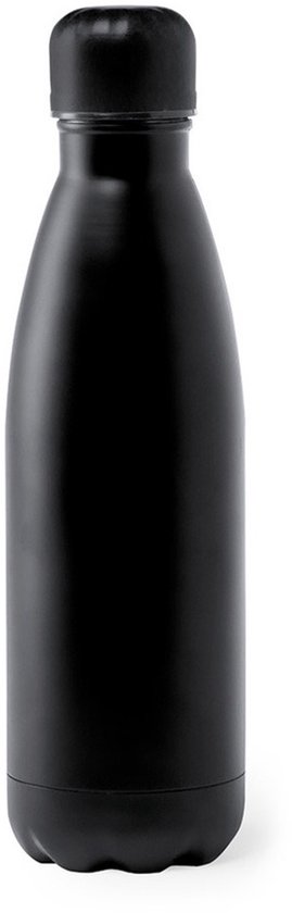 RVS waterfles/drinkfles zwart met schroefdop - 790 ml - Sportfles ...