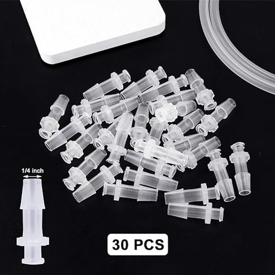 30pcs Syringe Adapter, Bright Female Luer Lock 1/4 Inch Luer Lock ...