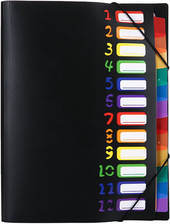 2-pack A4-kantoormappen, uitvouwbare mappen, mappen met 12 vakken ...