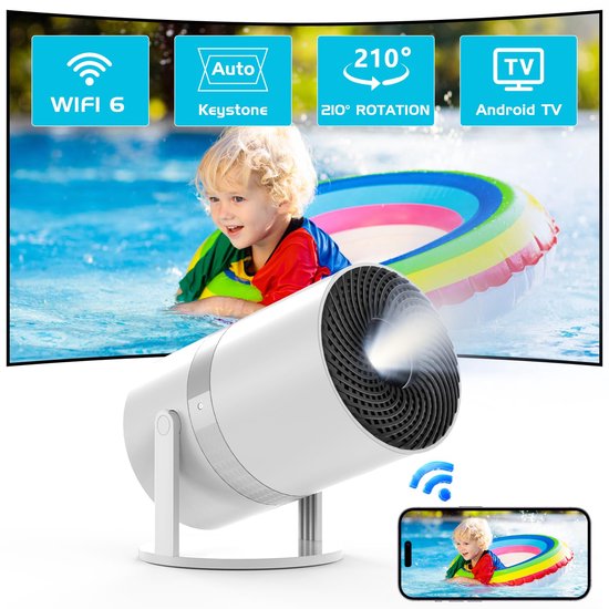 Azomor® Projecteur mini portable avec WiFi, Bluetooth et Android pour ...