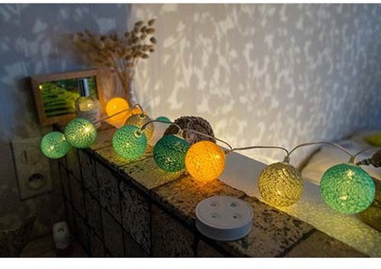 Hemisphere Control Google en Alexa katoenen bal lichtslinger ...