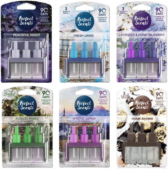 Ambi Pur - Perfect Scents 3Volution Navulling 6 stuks Mix - Peaceful ...
