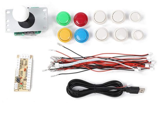 DIY Arcade Game Buttons Combat Joystick, Replacement Fighting Stick ...