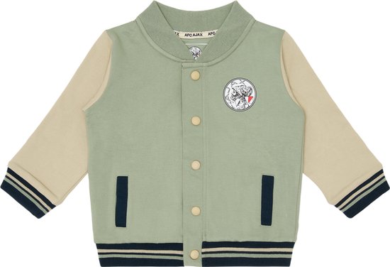 Ajax-baseball jacket groen beige peuter | bol