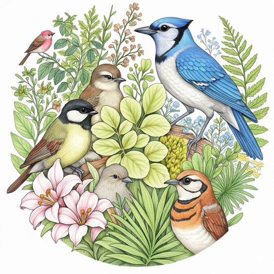 KleurLab® - Bloemen & Vogels - Luxe Kleurboek voor Volwassenen - Natuur ...