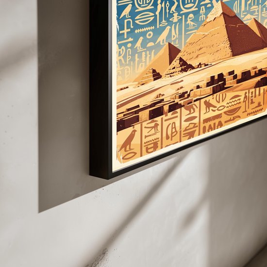 Caïro Poster - Steden Posters - Egypte - Tekst - Symbolen - Piramide ...