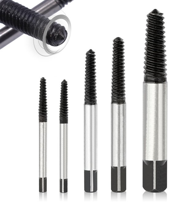 Screwdriver Set of 5 Professional Left Turner Set Left Drill Tool Screw ...