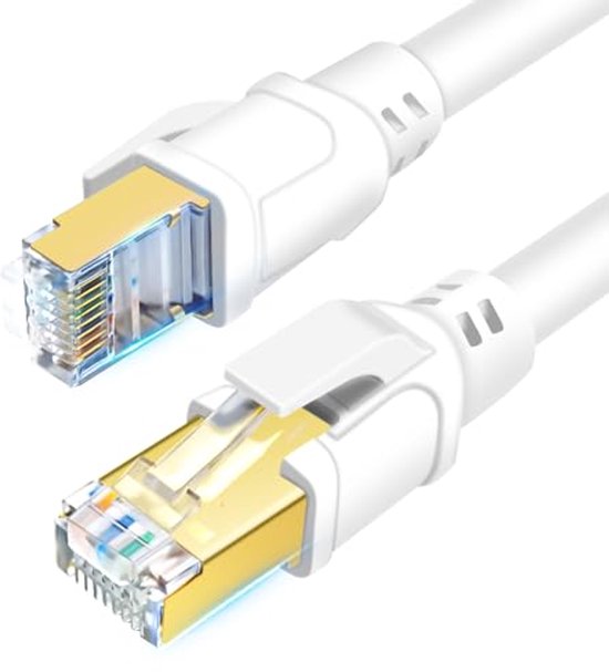 CAT8 Ethernet Kabel 12m - Hoge Snelheid 40Gbps 2000Mhz Flexibele LAN ...