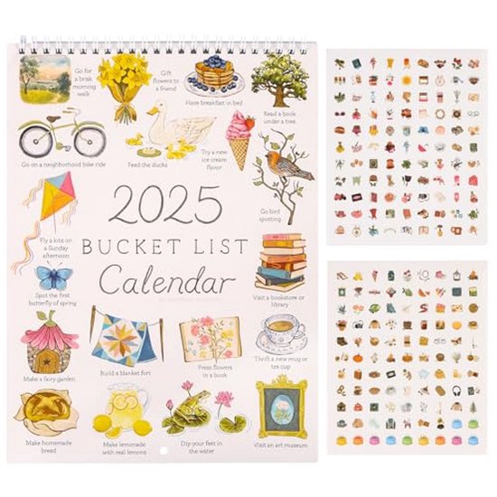 Calendrier mural 2025 avec liste de tâches et notes - Grand calendrier ...