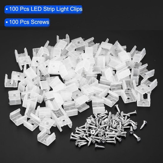 LED Strip Light Clips 100 Stuks Montagebeugel Bevestigingsclips ...