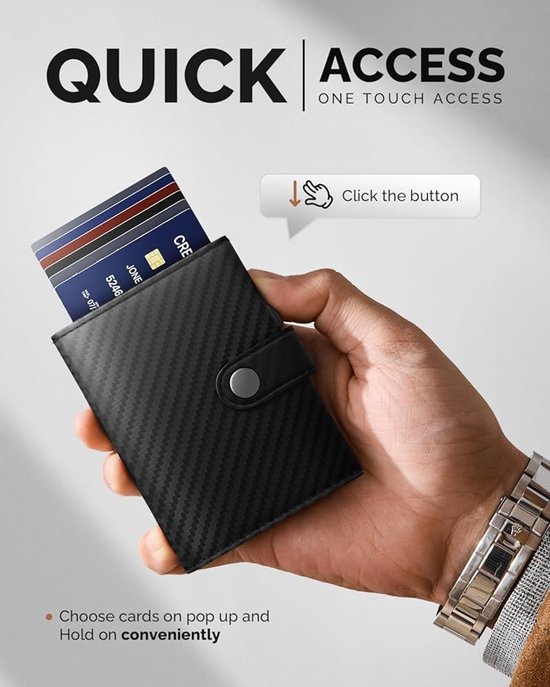 Porte-cartes de crédit minimaliste en cuir - Blocage RFID - 1 pièce | bol