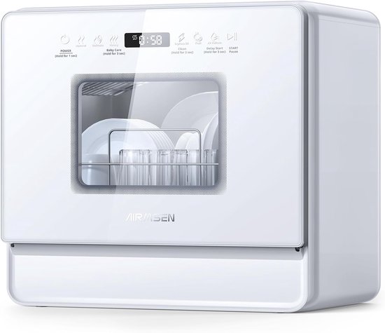 AIRMSEN Tafelmodel Vaatwasser - Afwasmachine - Compact - 9 Programma's ...