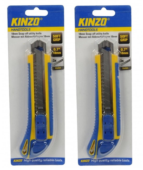 Kinzo hobby snijmesjes - 4x stuks - 18 mm - breekmesjes - metaal ...