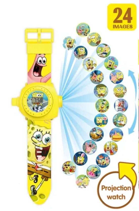 Spongebob horloge - Spongebob horloge met projector - speelgoed sieraad ...