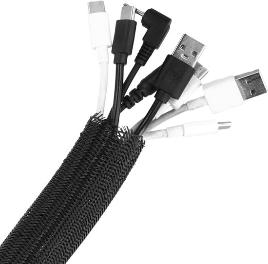 Allecto plus - Kabelslang 2m Zwart voor Bureau TV Computer ...