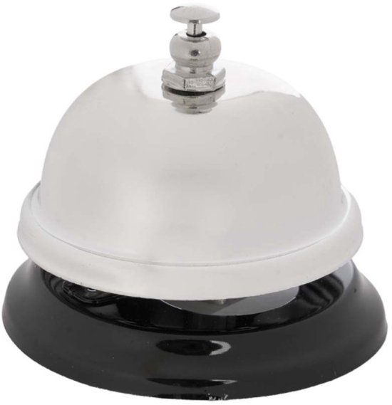 Cloche de table Kinvara - Argent/Noir - Métal - D6,5 cm - Cloche de ...