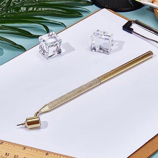 1 x Angled Fine Line Painting Pen Liquid Writing Pen with 100 Pieces ...