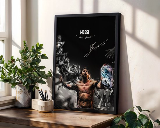 Lionel Messi Poster – “The GOAT” Design – A4 (21 x 30 cm) – Inclusief ...