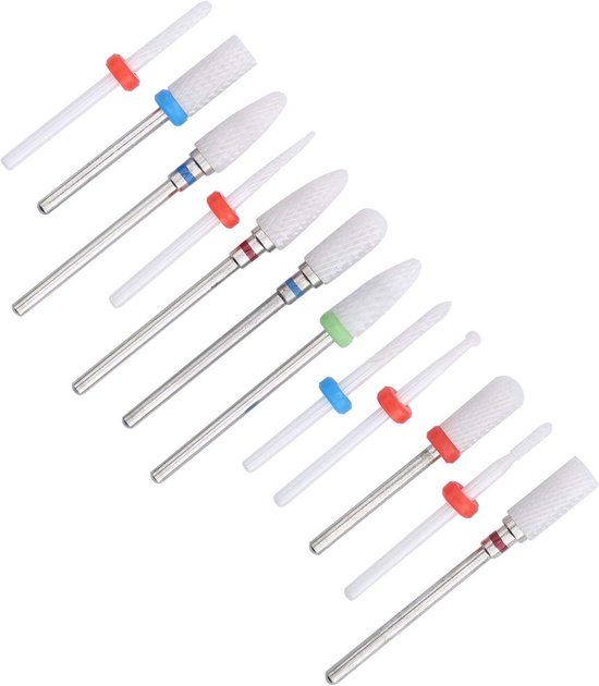 Allecto Plus - Keramische Freesvijlen Set voor Nagels - 12-delige ...