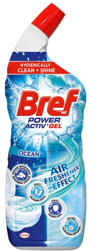20 x Bref WC - Power Activ+ - Toiletreiniger - Anti-Kalk - Oceaan - 700 ...
