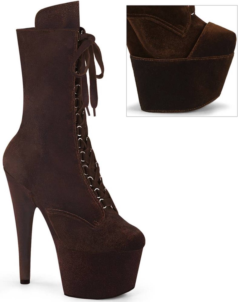 Pleaser CRAZE-2023 Plateau Overknee Laarzen 37 Shoes Rood - Schoenen.nl