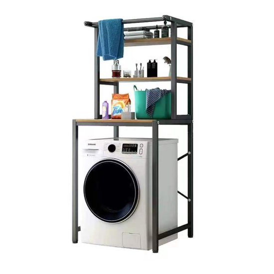 Wasmachine Rek - 3 laags - Robuust - Vocthbestendig - 69 x 60 x 177 cm ...