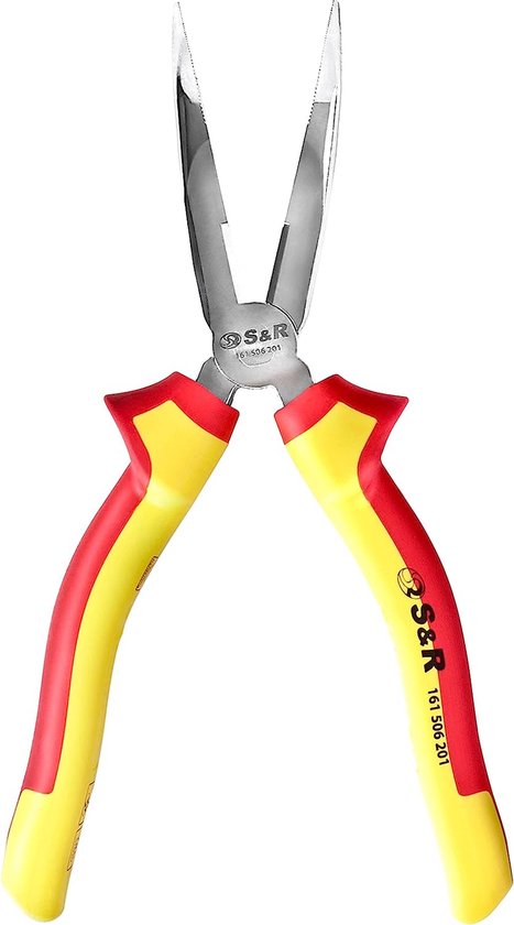 Platte ronde neustang, gebogen 200 mm, met snijrand, naaldneustang ...